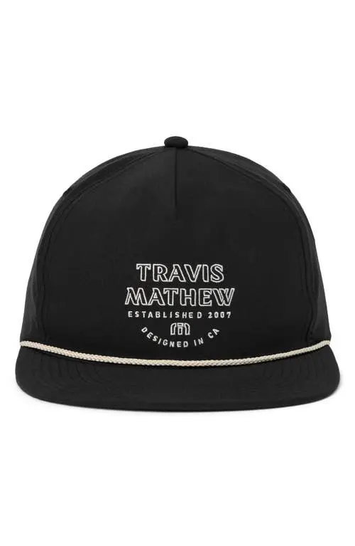 Travis Mathew Salted Shore Snapback Cap - Black