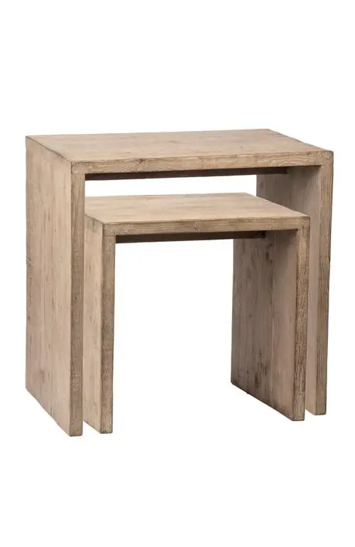 DOVETAIL FURNITURE Koskinen Reclaimed Pine Wood Nesting Tables