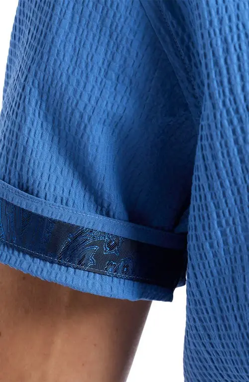 Robert Graham Thresher Short Sleeve Button-up Shirt - Blue