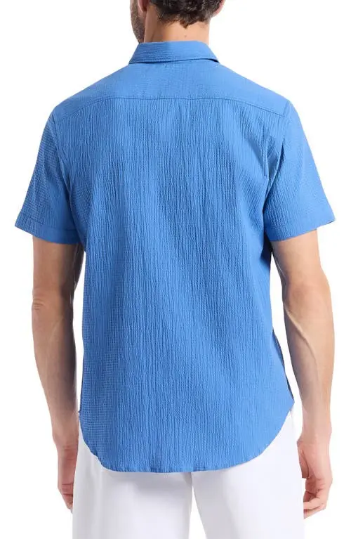 Robert Graham Thresher Short Sleeve Button-up Shirt - Blue