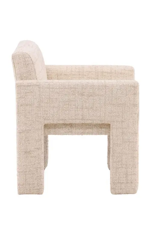 DOVETAIL FURNITURE Pia Tweed Upholstered Dining Chair