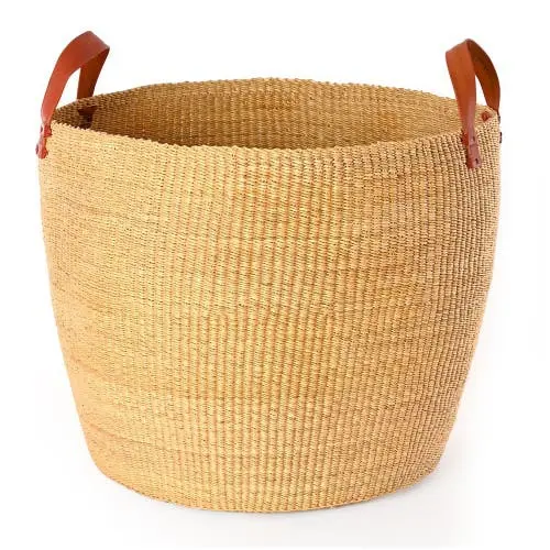 AFRICAN MODERN Set Of Two Large Nesting Storage Baskets