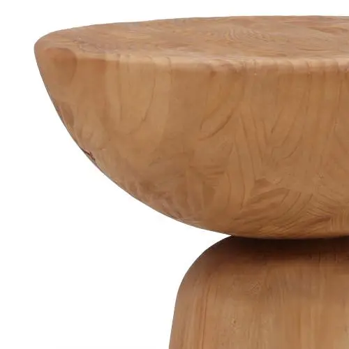 DOVETAIL FURNITURE Kyoto Reclaimed Pine Wood Round Side Table