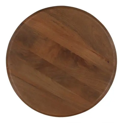 DOVETAIL FURNITURE Winslow Mango Wood Round Side Table