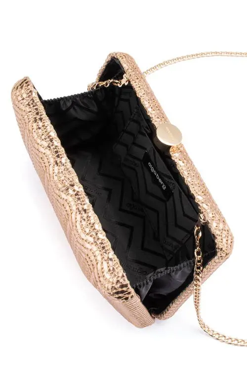 OLGA BERG Hannah Faux Leather Clutch