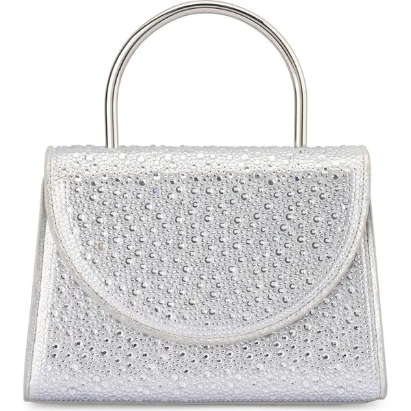 OLGA BERG Annabel Crystal Top Handle Bag