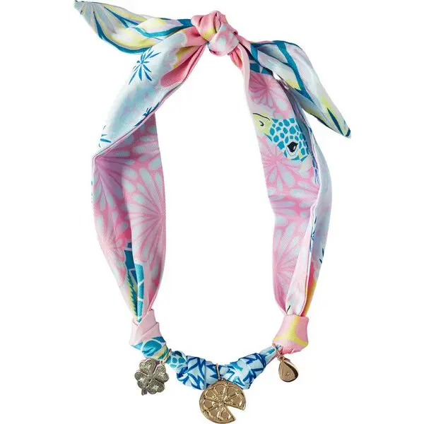 MACRAE & CO. Margo Scarf Charm Necklace - Pink