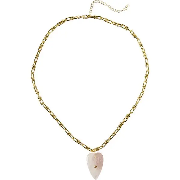MACRAE & CO. Heart Of Stone Pendant Necklace - Gold