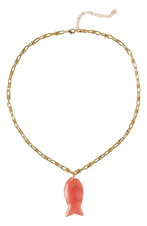 MACRAE & CO. Pisces Pendant Necklace - Pink/gold