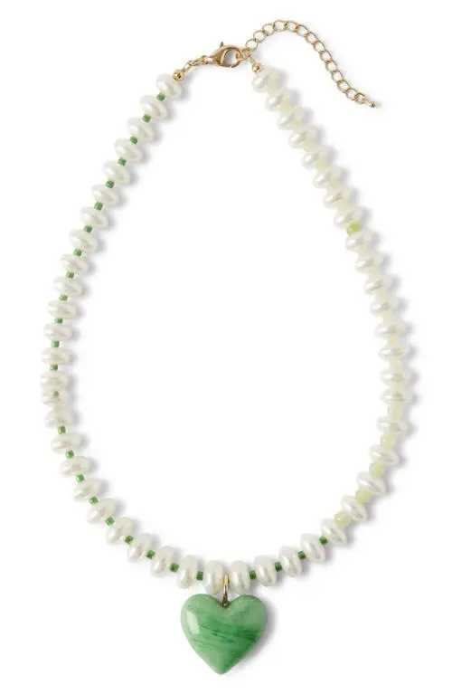 MACRAE & CO. Goddess Beaded Necklace - Green