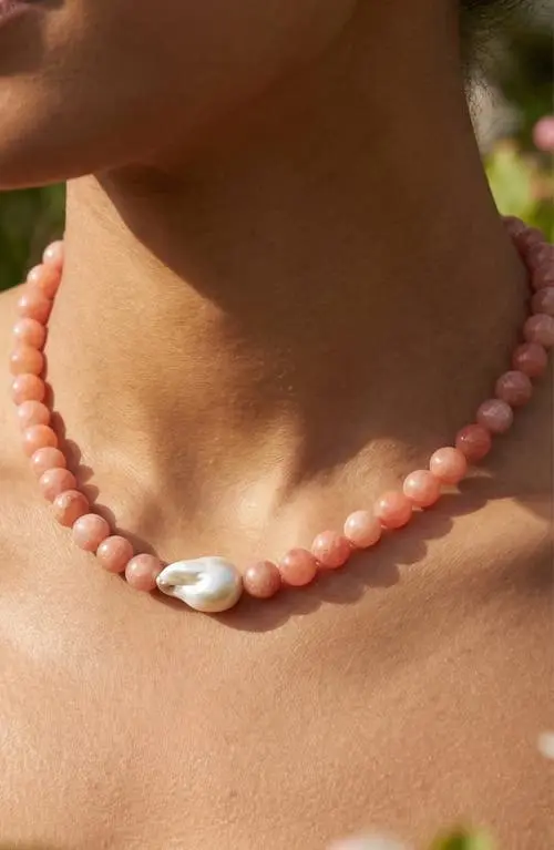 MACRAE & CO. Natalie Coral And Faux Pearl Necklace