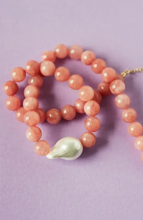 MACRAE & CO. Natalie Coral And Faux Pearl Necklace