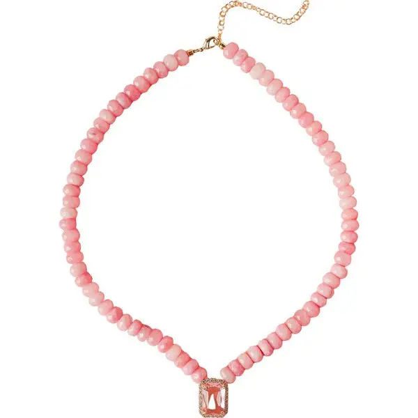 MACRAE & CO. Ellie Stone Necklace - Pink