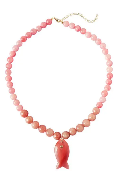 MACRAE & CO. Coral Bay Fish Pendant Necklace By - Pink