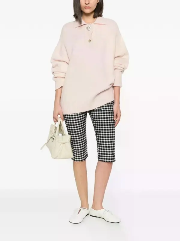 N°21 Crystal-embellished Spread-collar Sweater