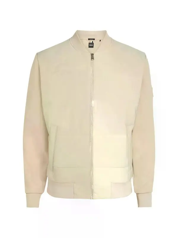 BOSS Zip Bomber Jacket - Neutrals