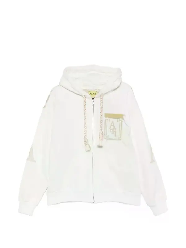 AL AIN Logo-patch Zip-up Hoodie