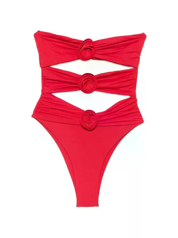 LA REVECHE Vesna Cut-out Swimsuit - Red