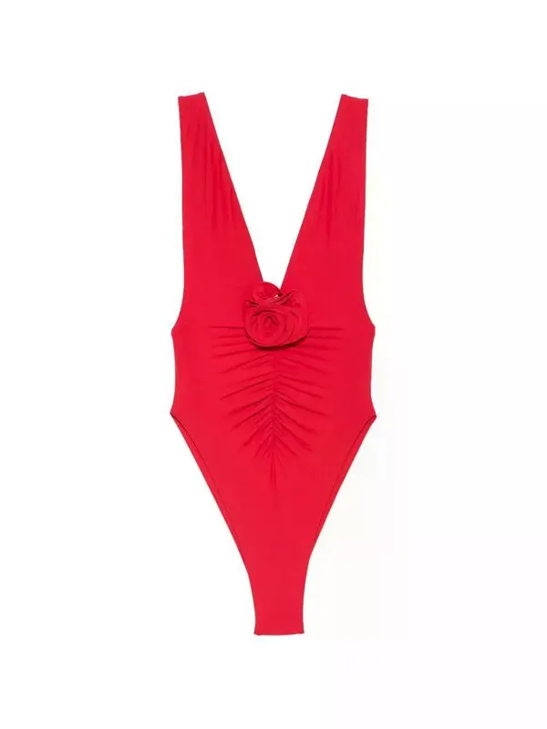 LA REVECHE Samira Ruched Swimsuit - Red