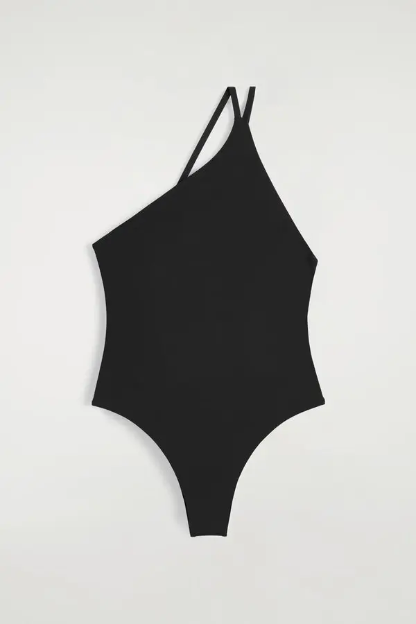 Cos Asymmetric Double-faced Swimsuit - Black