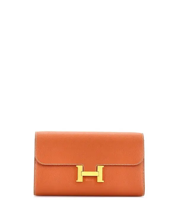 Hermès Constance To Go Wallet Evercolor - Brown