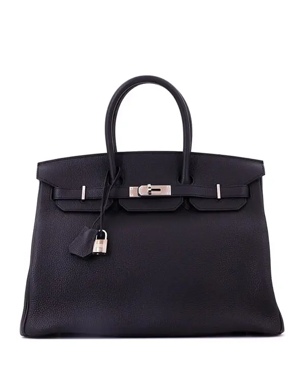 Hermès Birkin 35 Handbag Black Togo With Palladium Hardware - Noir