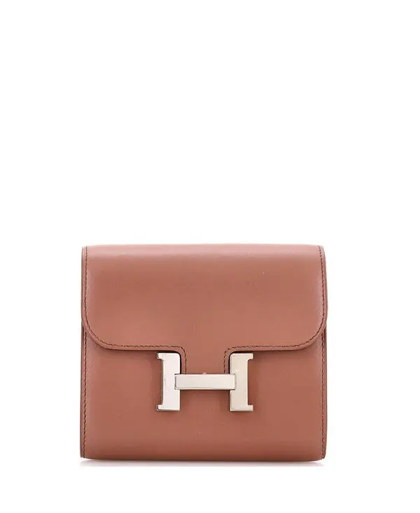 Hermès Compact Constance Wallet Tadelakt - Gray