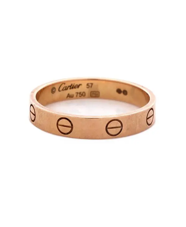 CARTIER Love Wedding Band Ring In 18k Rose Gold