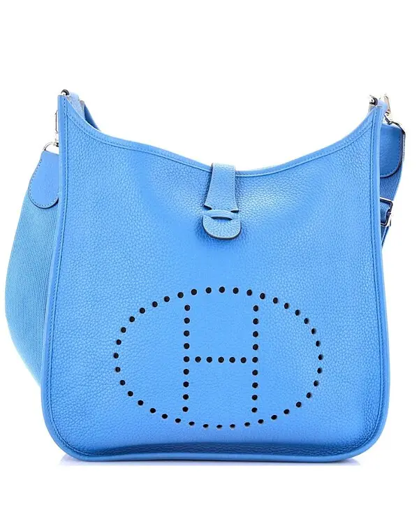 Hermès Gm Evelyne Bag Gen Iii Clemence - Blue