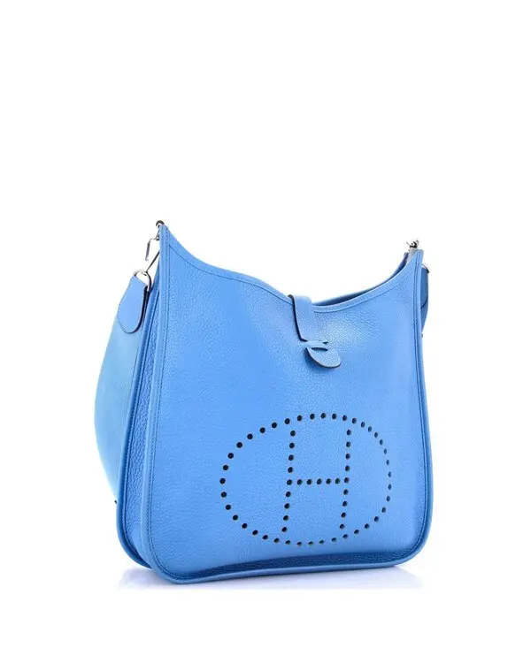 Hermès Gm Evelyne Bag Gen Iii Clemence - Blue