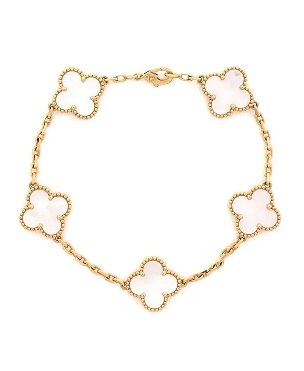 VAN CLEEF & ARPELS Vintage Alhambra 5 Motifs Bracelet - Gold