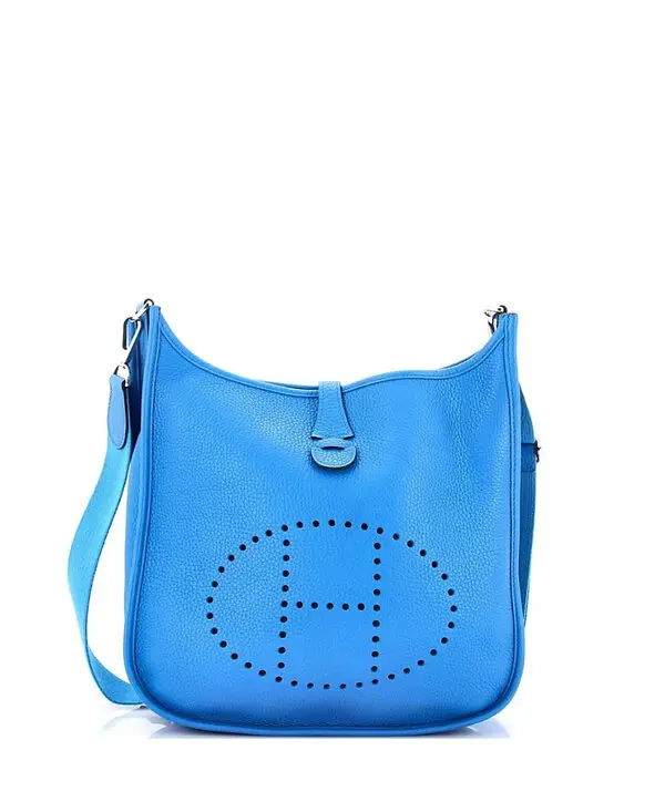 Hermès Pm Evelyne Bag Gen Iii Clemence - Blue