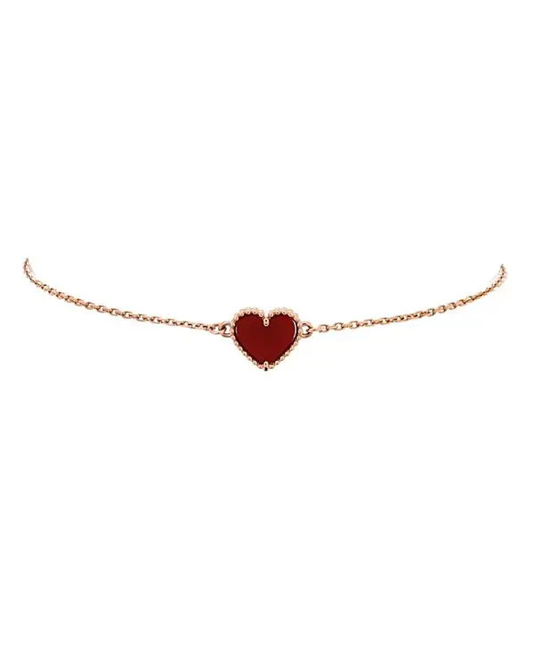 VAN CLEEF & ARPELS Sweet Alhambra Heart Bracelet - Pink