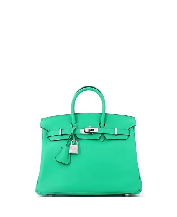 Hermès Birkin 25 Handbag Green Swift With Palladium Hardware - Menthe