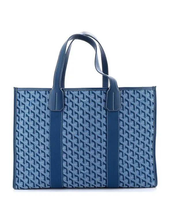Goyard Mm Villette Tote Coated Canvas - Blue