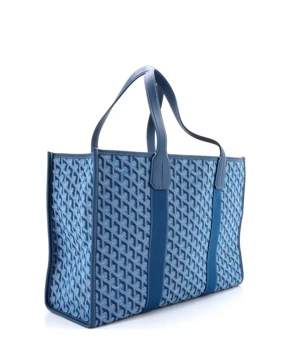 Goyard Mm Villette Tote Coated Canvas - Blue