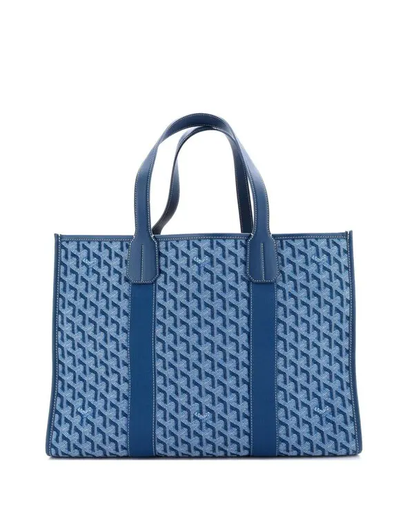 Goyard Mm Villette Tote Coated Canvas - Blue