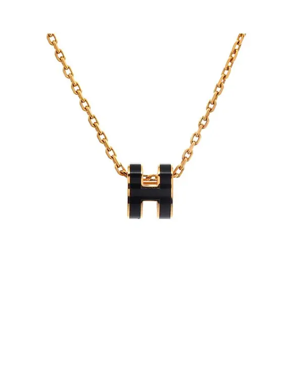 Hermès Mini Pop H Pendant Chain Necklace - Enamel