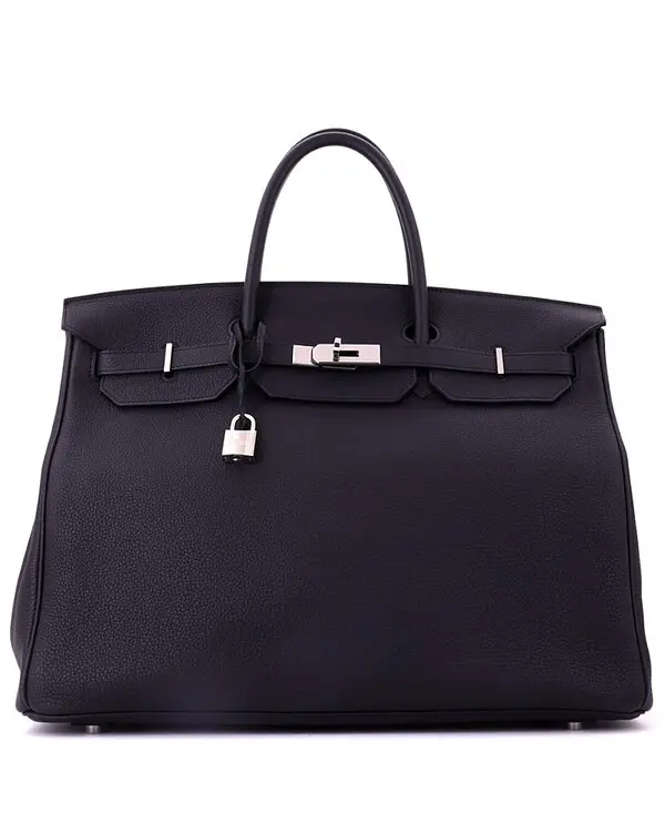 Hermès Birkin 40 Handbag Black Togo With Palladium Hardware - Noir