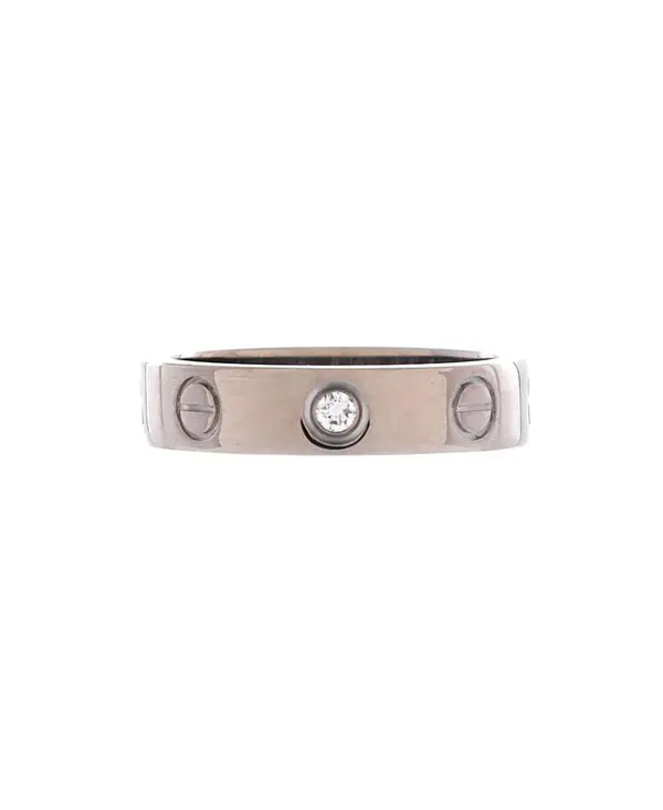 CARTIER Love Wedding Band Diamond Ring - White