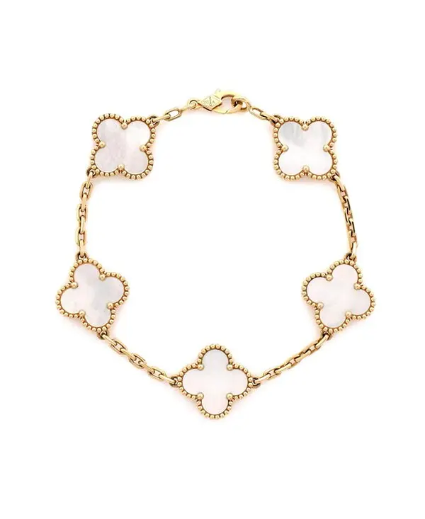 VAN CLEEF & ARPELS Vintage Alhambra 5 Motifs Bracelet - Gold