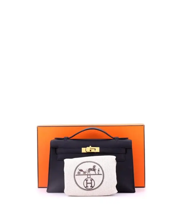 Hermès Kelly Pochette Swift - Black