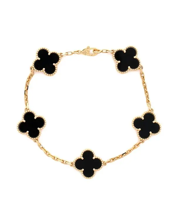 VAN CLEEF & ARPELS Vintage Alhambra 5 Motifs Bracelet - Gold