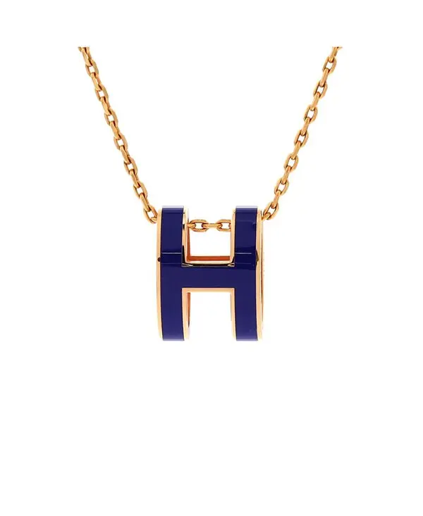 Hermès Pop H Pendant Chain Necklace - Enamel/silver Tone
