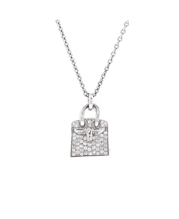 Hermès Birkin Amulette Pendant Necklace - White