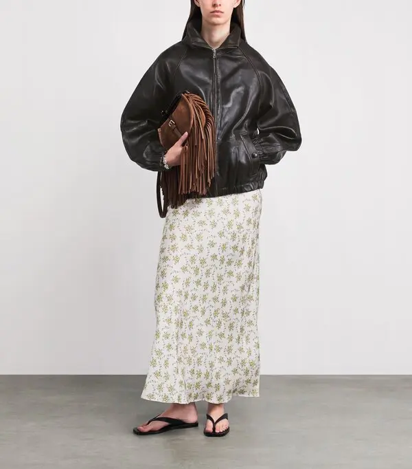 Sandro Oversized Leather Jacket