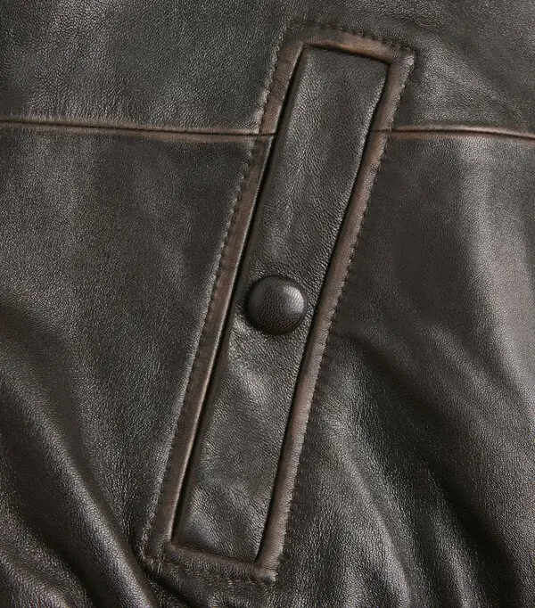 Sandro Oversized Leather Jacket