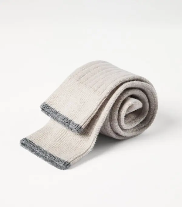 Brunello Cucinelli Cashmere Ribbed Socks - Beige