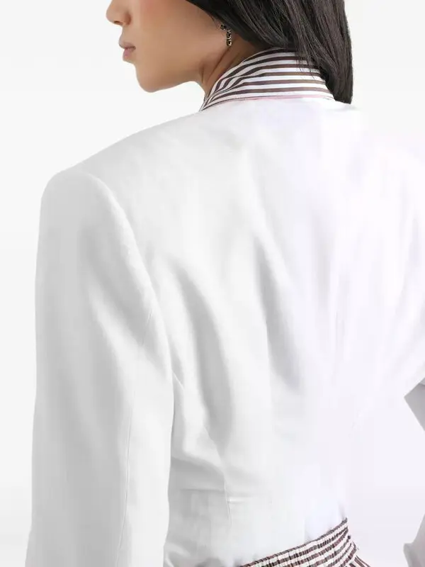 Dolce & Gabbana Double-breasted Shantung Cotton Silk Jacket