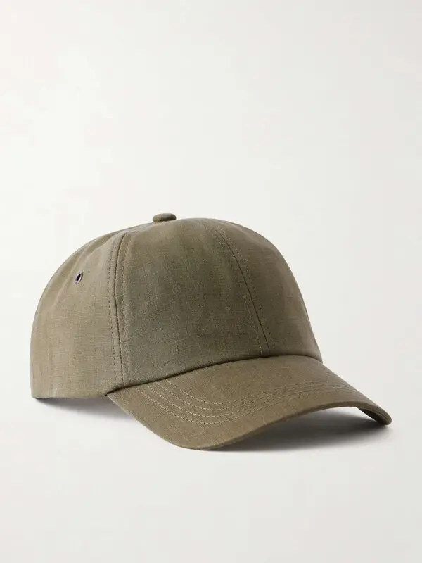 Paul Smith Linen Baseball Cap - Green